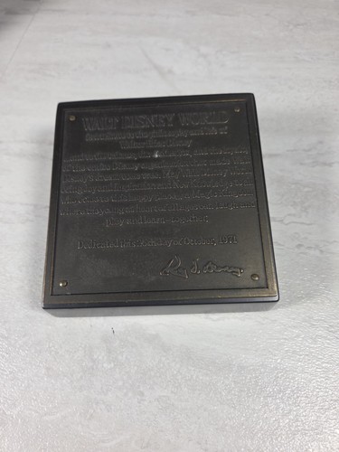 Roy Disney Main Street Disneyland Dedication Plaque Replica Randy Noble ...
