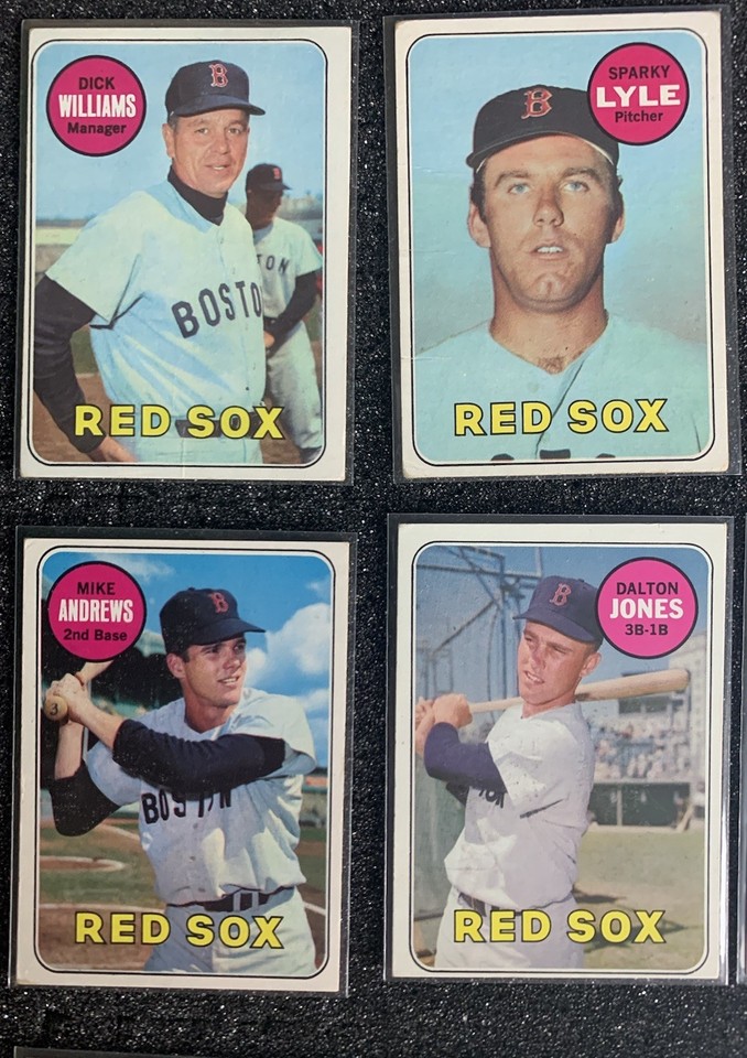 1969 Topps Boston Red Sox Team Set (22) Cards Overall VG/EX Condition ...