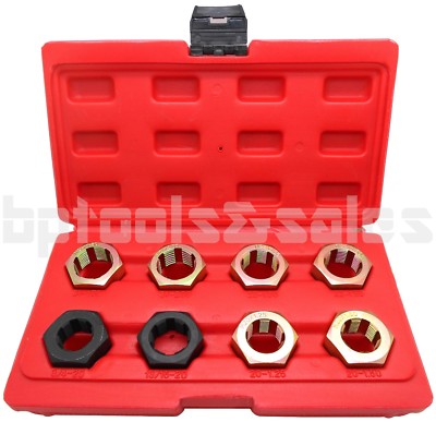 8pc AXLE SPINDLE METRIC & SAE CLEANING/RETHREADING SET KIT 4 FWD ...