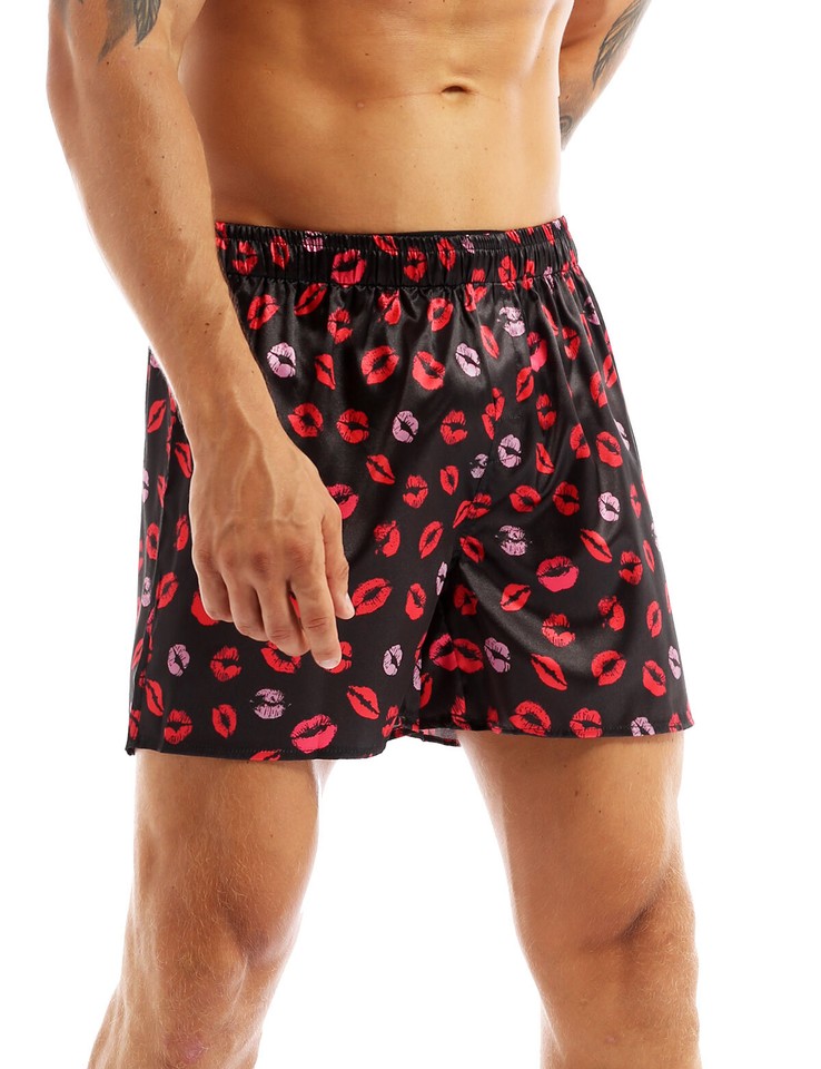 UK Men's Shiny Boxer Shorts Elastic Waistband Hot Pant Wet Look Gym ...