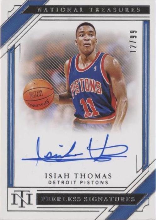 2020-21 Panini National Treasures - Peerless Signatures Isiah Thomas # ...