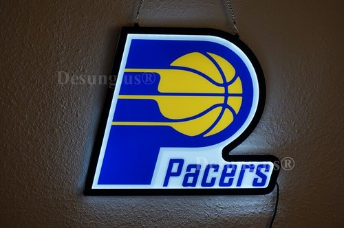 Indiana Pacers 2D LED 14" Neon Sign Lamp Light Hanging Nightlight Beer ...