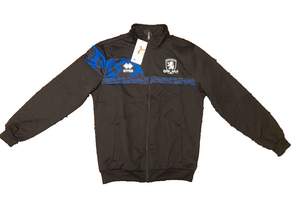 Middlesbrough FC Football Large Tracksuit Top Black Errea 2024-25 BNWT ...
