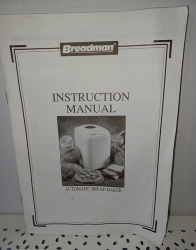 Breadman Automatic Bread Baker - Instruction Manual Only - Very Good ...