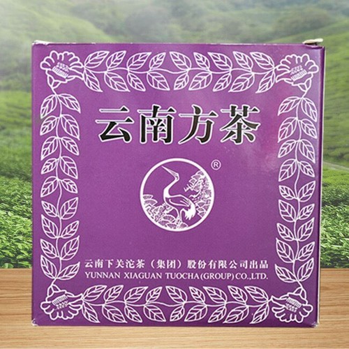 2010 YUNNAN FANGCHA XiaGuan Puer Raw Pu Er Sheng Pu-erh Purple Brick ...