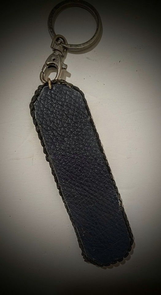 Handmade Key Chain Gift Fractal Burn't Wood Leather Ooak Key Ring Made ...