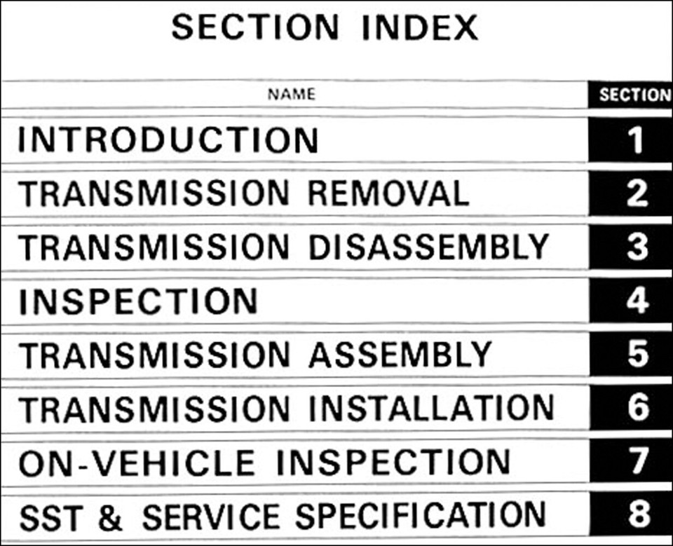 1978-1982 Toyota Automatic Transmission Shop Manual A40D A43D Cressida ...
