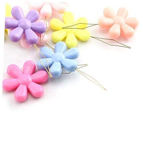 Needle Threaders 10PCS Assorted Colors Plastic Flower Head Wire Loop ...