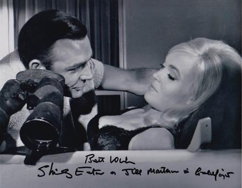 SHIRLEY EATON 007 JAMES BOND AUTOGRAPH GOLDFINGER GOLDEN GIRL BALCONY ...
