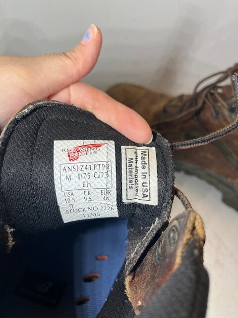 Red Wing Dyna Force Leather Force Safety Steel Toe Lace Up 2226 Boots ...