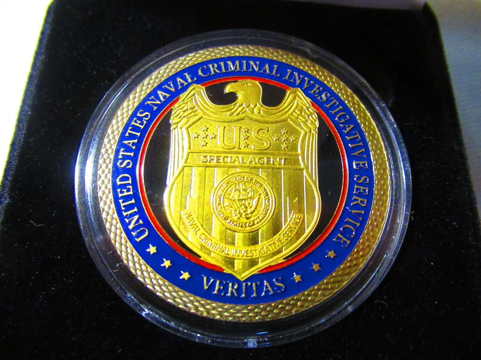 U S NAVAL CRIMINAL INVESTIGATIVE SERVICE Challenge Coin w/ Presentation ...