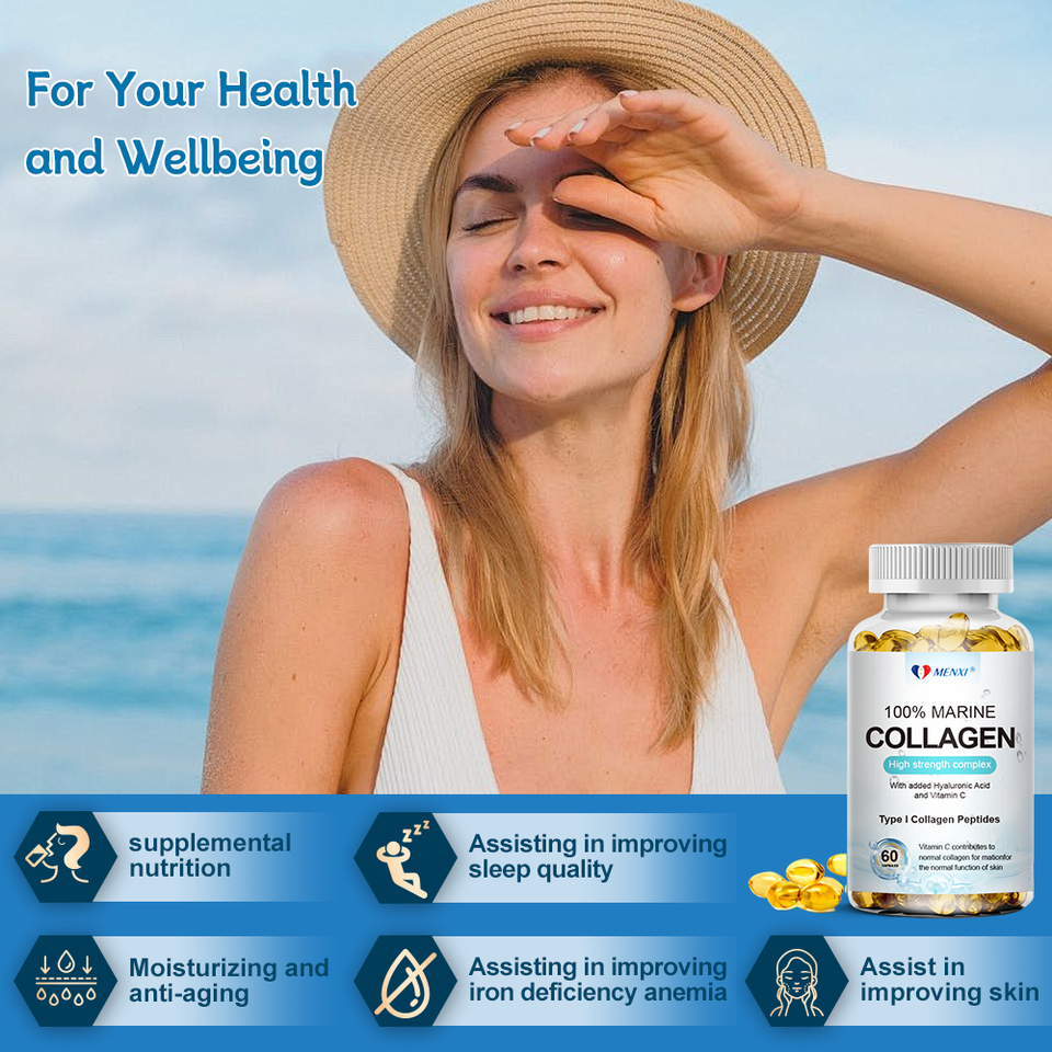 Marine Collagen Capsules 1300mg Hydrolysed Marine Type 1 Max Strength Skin Hair | eBay UK