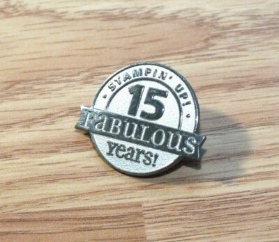 Silver Tone Stampin' Up! 15 Fabulous Years Collectible Lapel Pin | eBay