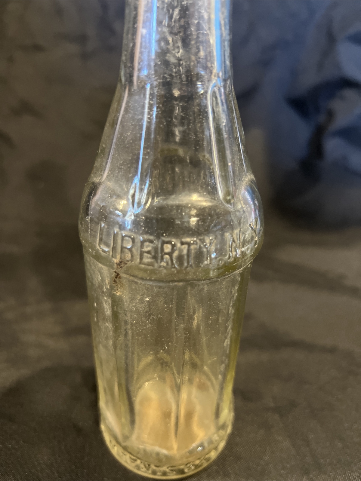 RARE VINTAGE KAUFMAN & COLDMAN LIBERTY NY - Clear Glass Bottle 6 1/4 oz ...