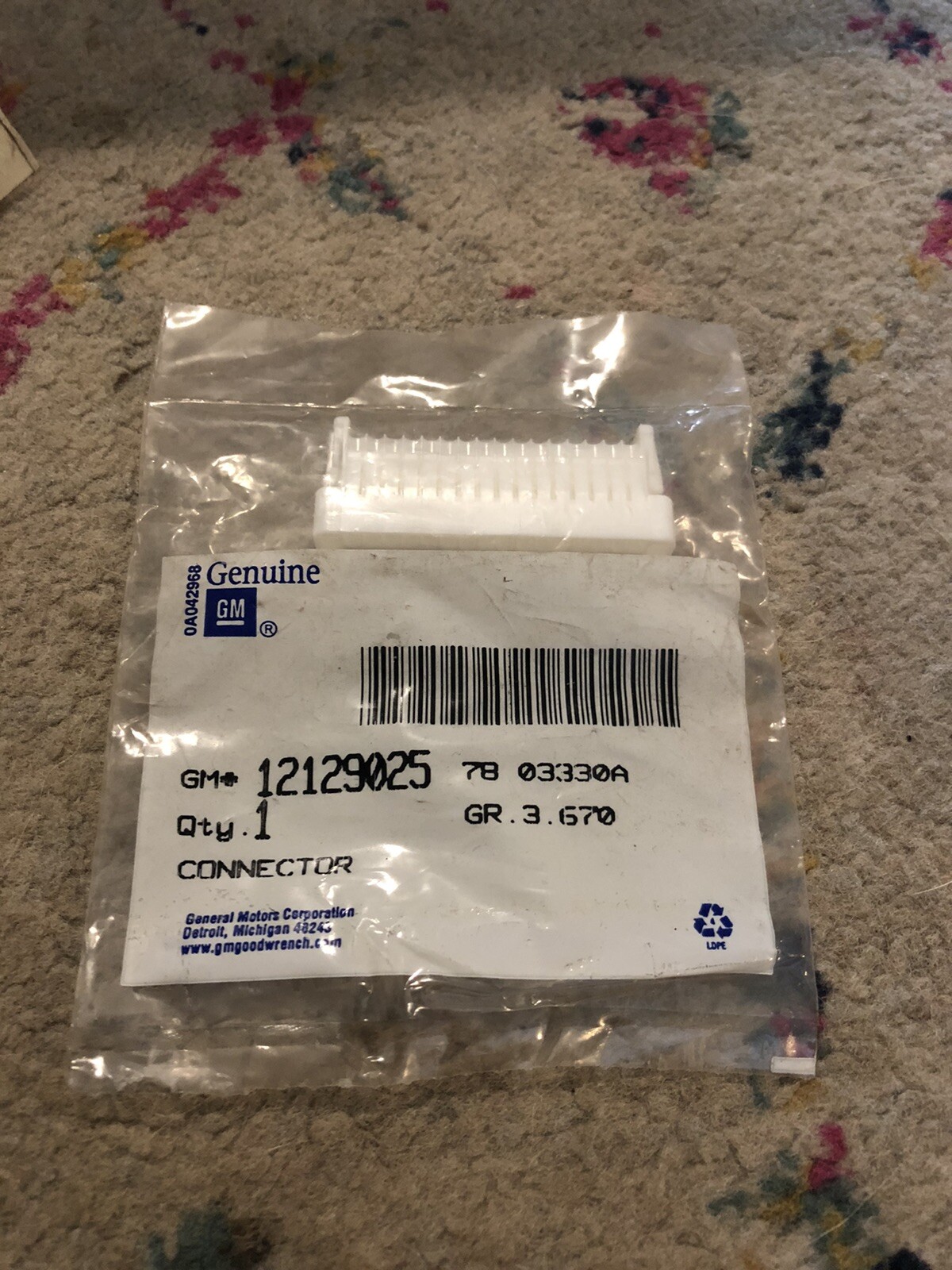 Genuine+GM+General+Motors+OEM+Connector+Part+No.+12129025 for sale ...