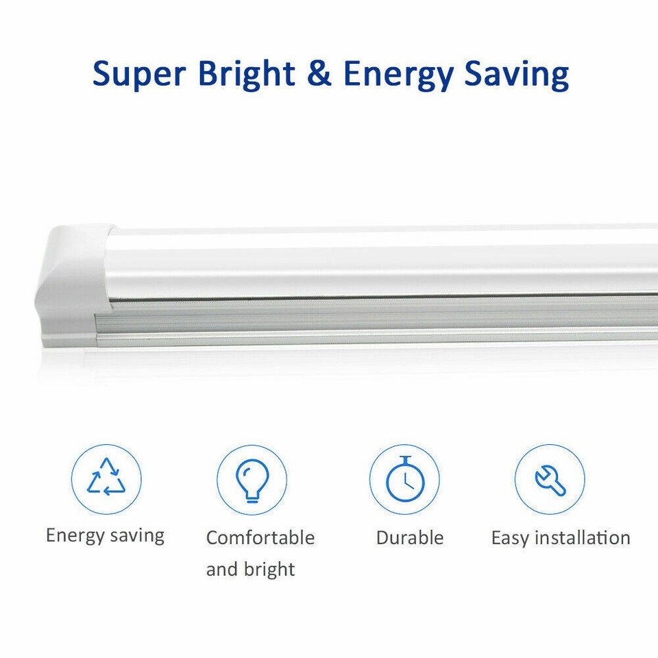 T8 8 Pack 4FT LED Shop Light Fixture 36W 4 Foot LED Tube Light Frosted ...