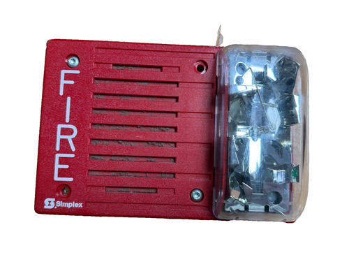Simplex 4903-9236 Fire Alarm Horn Strobe Wall Red | eBay