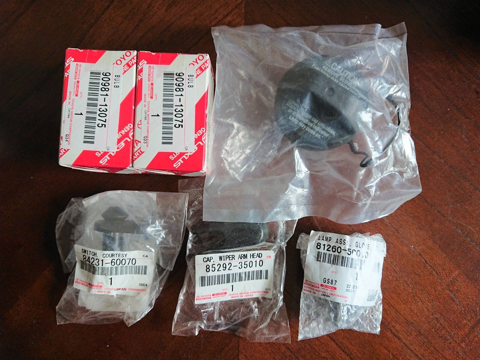 Used Genuine Toyota/Lexus, 90981-13075(2), 84231-60070, 85292-35010 ...