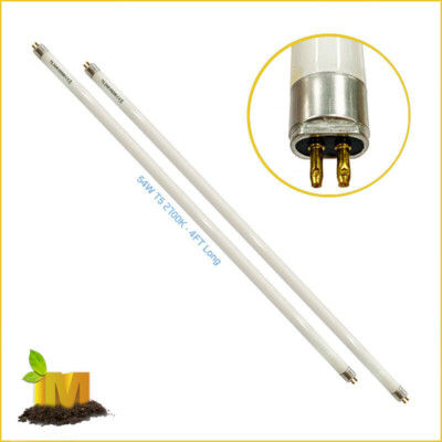 2pcs of 54w T5 Fluorescent Grow Light (HO) Lamp Tube 2700K Flowering ...