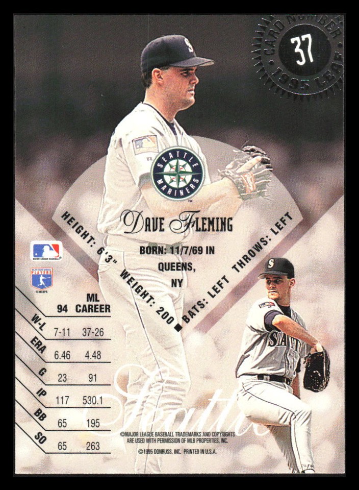 1995 Leaf #37 Dave Fleming Baseball Card | eBay