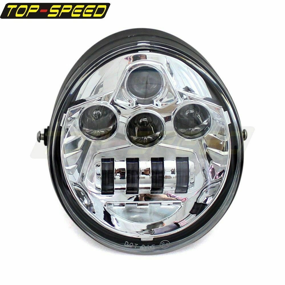 DOT Approved LED Headlight Hi/Lo Projector For Harley Street Rod V-ROD ...