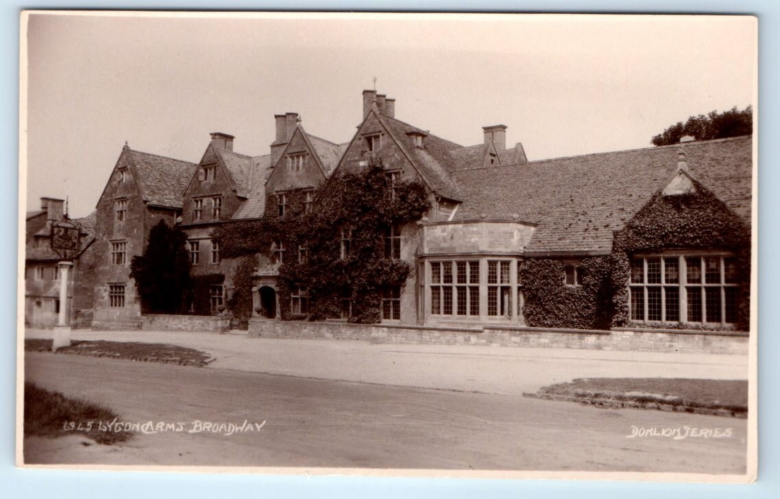 RPPC Lygon Arms BROADWAY ENGLAND UK Donlion Series Postcard | eBay