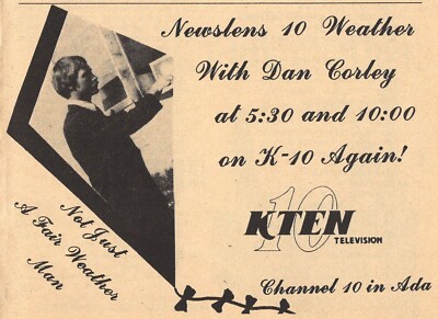 1979 KTEN ADA,OKLAHOMA TV NEWS AD ~ DAN CORLEY WEATHER REPORTER | eBay