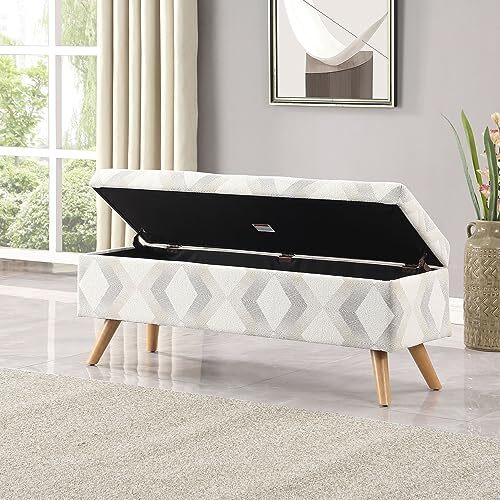 HomePop Modern Tufted Home Decor|Bench with Storage for Living Room ...