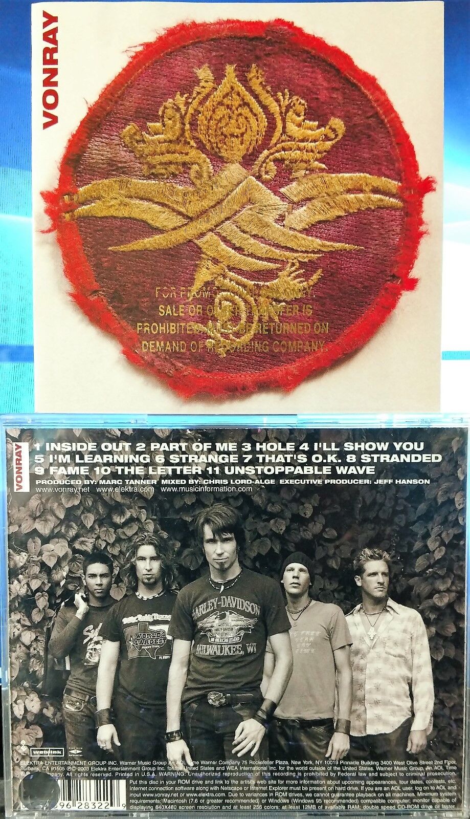 Vonray - Vonray (CD, 2003, Elektra Records, USA) Promo 75596283229| eBay