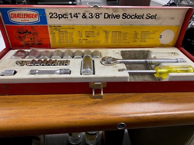 Vintage Challenger By Proto 23pc 1/4" & 3/8" Socket Set | eBay