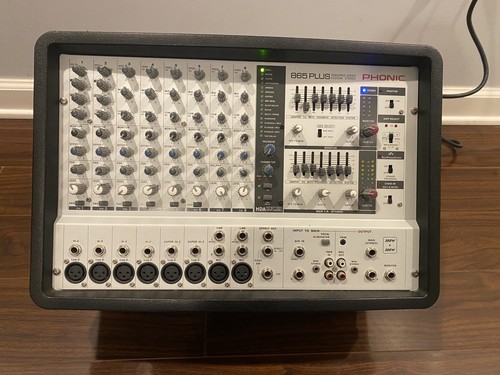 Phonic 865 PLUS PowerPod Series 2x300W Stereo Mixer 600W 8-Channel | eBay