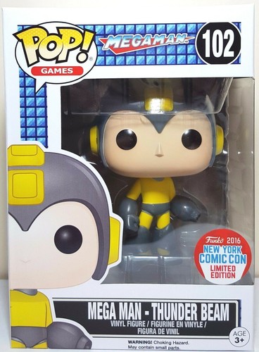 Funko Pop Mega Man Thunder Beam # 102 NYCC 2016 Vinyl Figure | eBay
