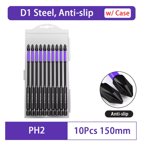 Magnetic PH2 Screwdriver Bit Set – Anti-Slip, Shock-Proof, 25–150mm, 6 ...