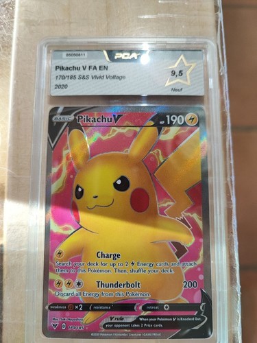 Carte Pokémon : Pikachu V 170/185 Voltage Eclatant EN PCA 9.5 Neuve | eBay
