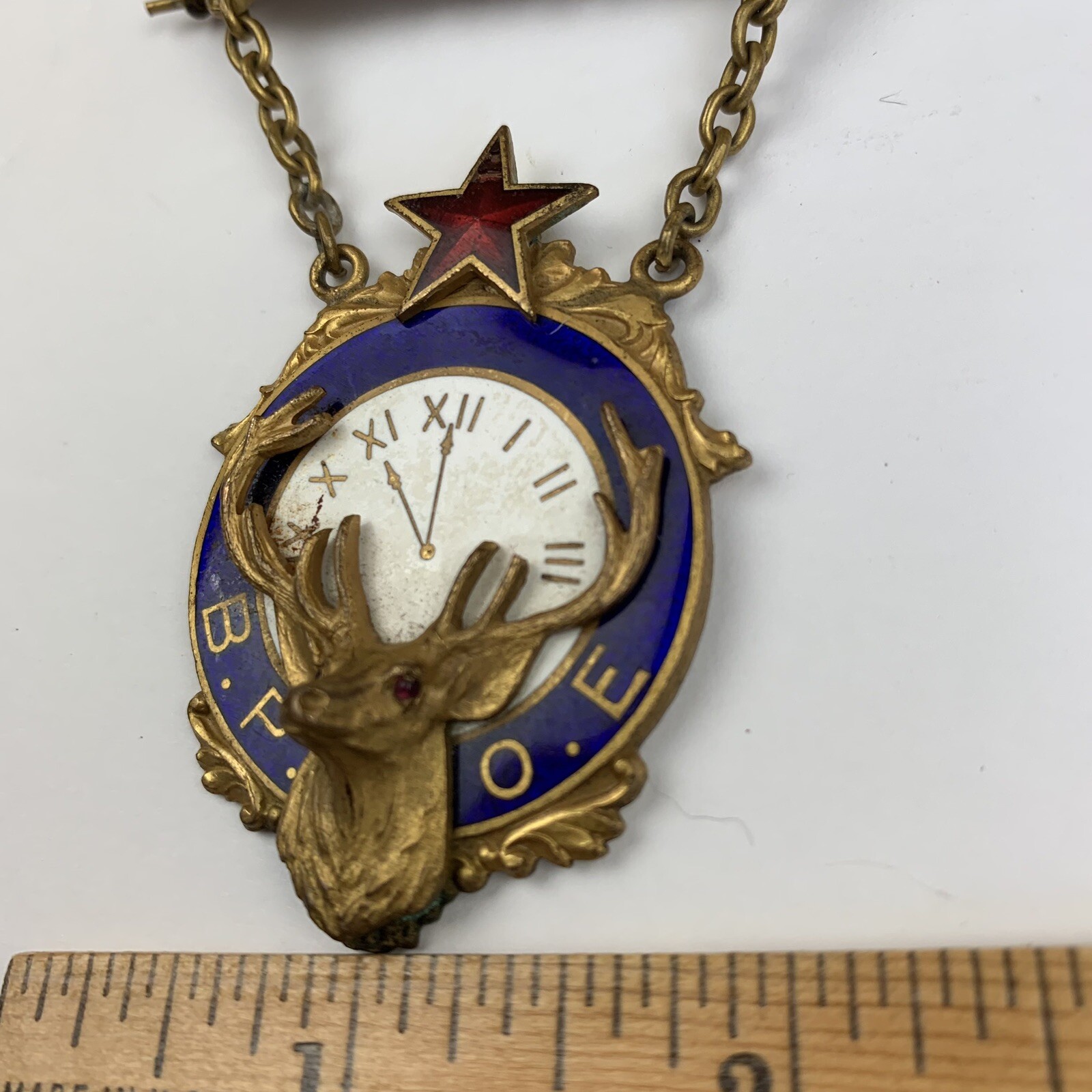 Vintage BPOE Elks Fraternal Medallion Clock Star OLD Newport News 315 ...