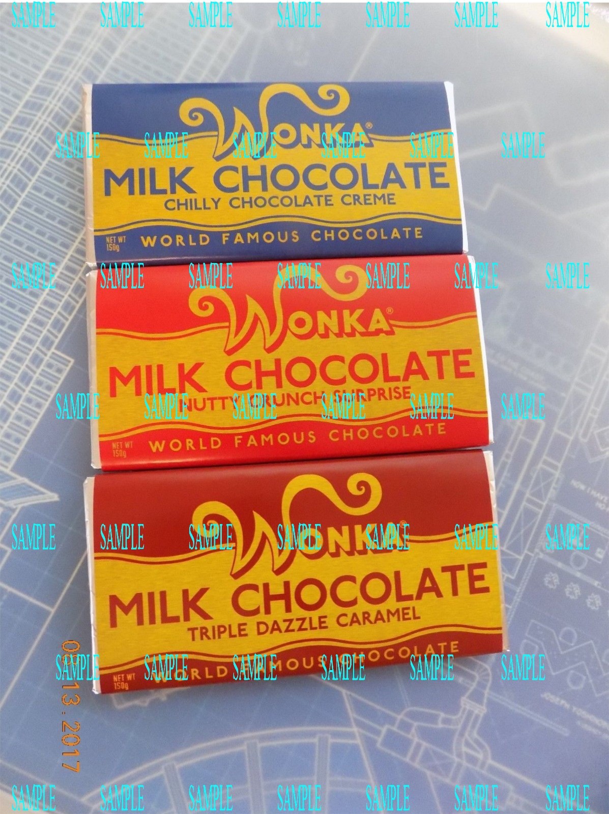 2005 Vintage Style Willy Wonka & Chocolate Factory Replica Wonka Bars ...