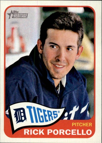 2014 Topps Heritage Detroit Tigers Baseball Card #258 Rick Porcello | eBay