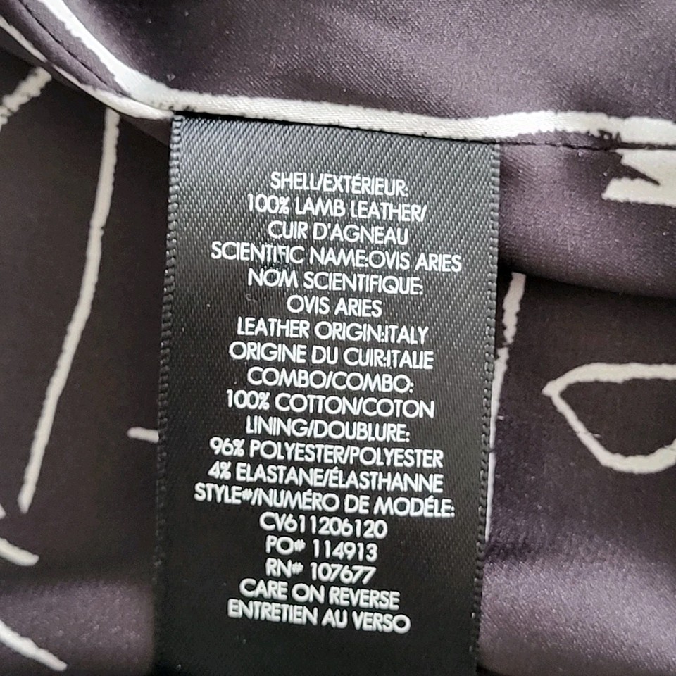 Alice + Olivia x Basquiat Cody Lamb Leather Embelished Moto Jacket Sz M ...