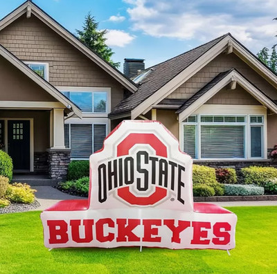 10' Air Blown LED Inflatable NCAA Ohio State Buckeyes Logo Scene Yard ...