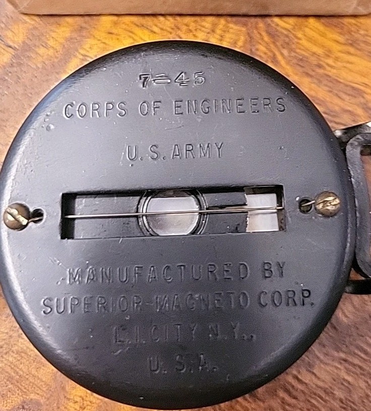 U.S. ARMY CORPS OF ENGINEERS Compass - SUPERIOR MAGNETO CORP Wirh Box | eBay