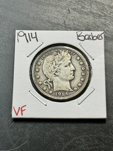 1914 P Barber Silver Quarter VF Very Fine Coin (Raw10527) | eBay