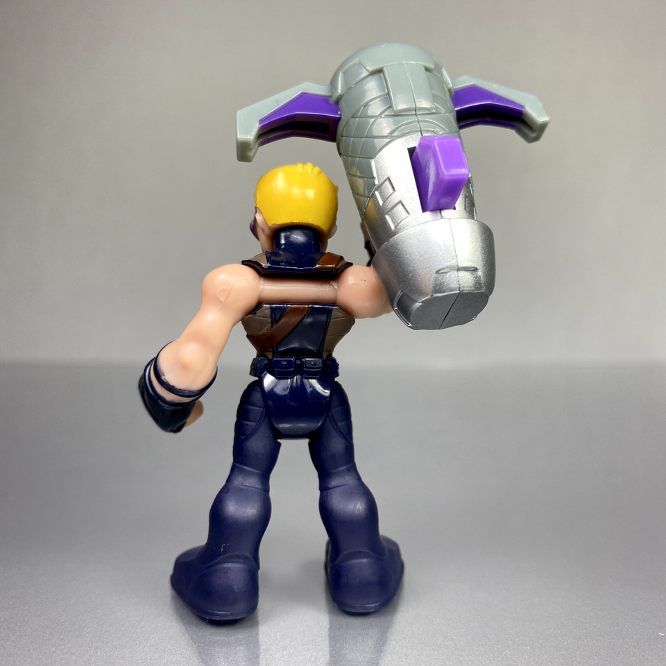 Playskool Marvel Super Hero Adventures POWER UP! HAWKEYE figure w ...