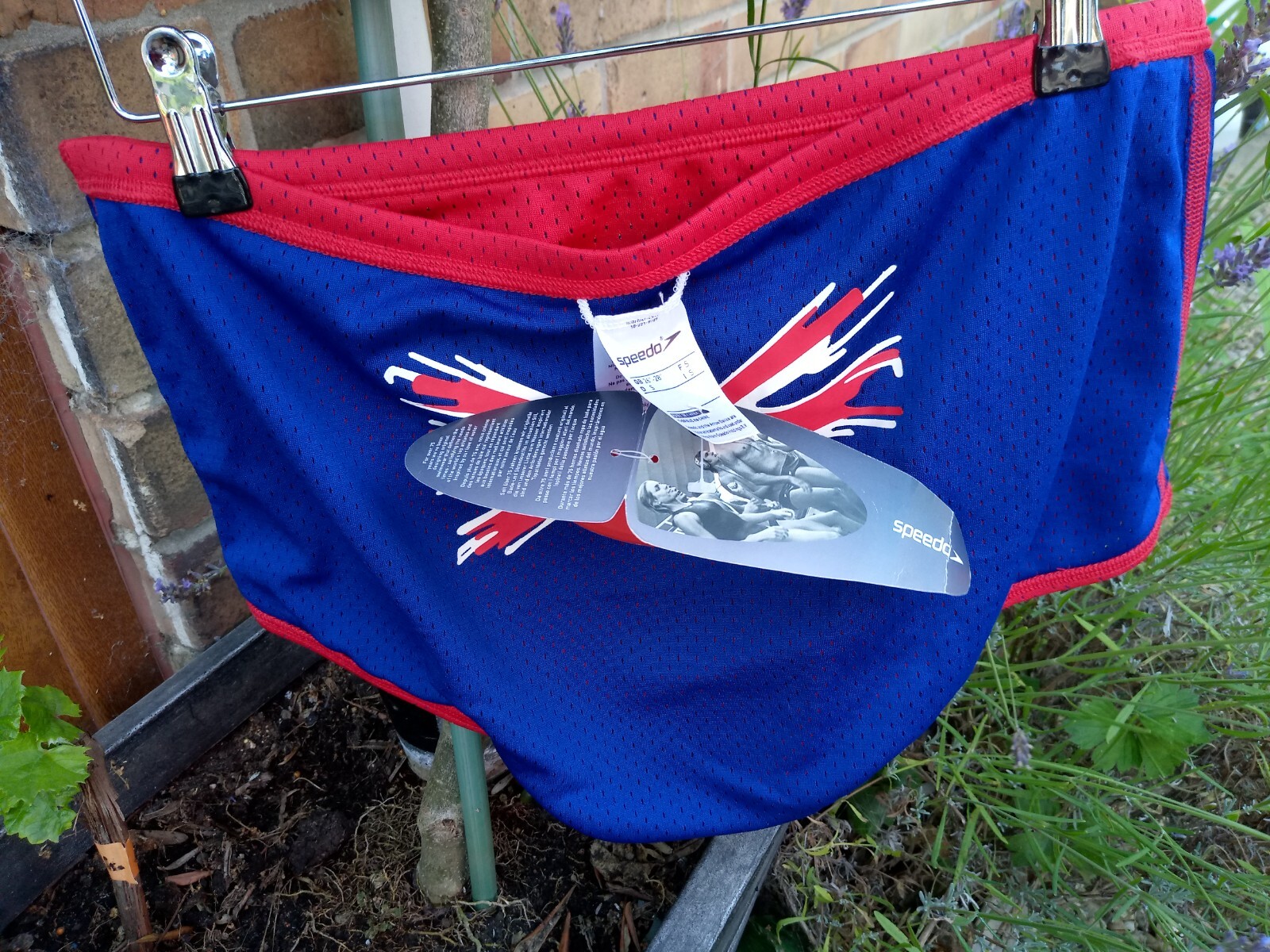 SPEEDO SWIMWEAR MENS UNION JACK REVERSIBLE BLUE MESH TRAINING DRAG ...