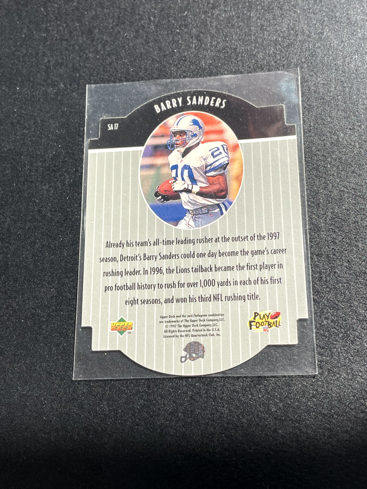1997 Upper Deck Star Attractions Foil Barry Sanders Die Cut | eBay