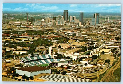 c1960 Dallas Texas Postcard Backdrop Burgeoning Skyline Fair Park ...