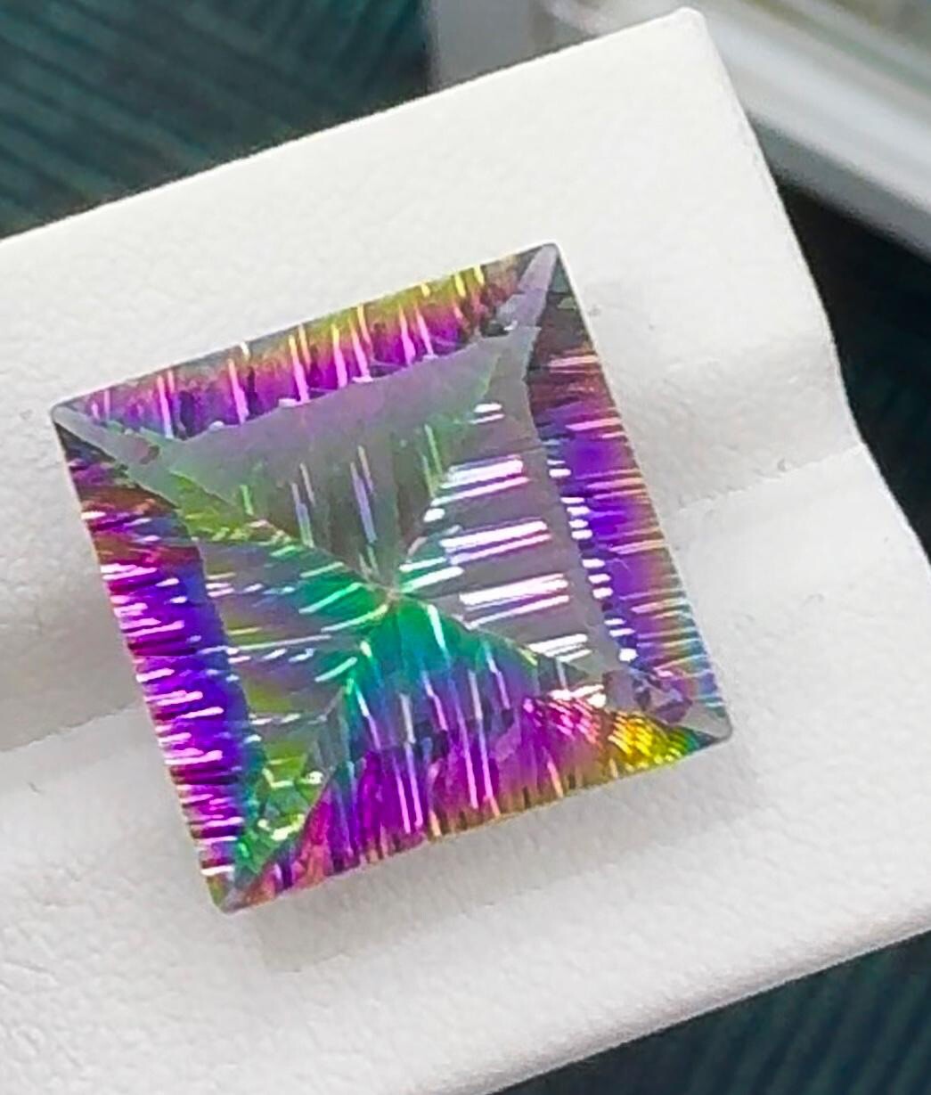 18.02ct Gorgeous Natural Rainbow Mystic Topaz Loose Gemstone Lotno:sdq ...