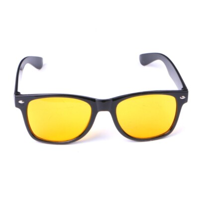 Unisex Yellow Lenses Night-Vision Anti Glare Glasses Driving Computer ...