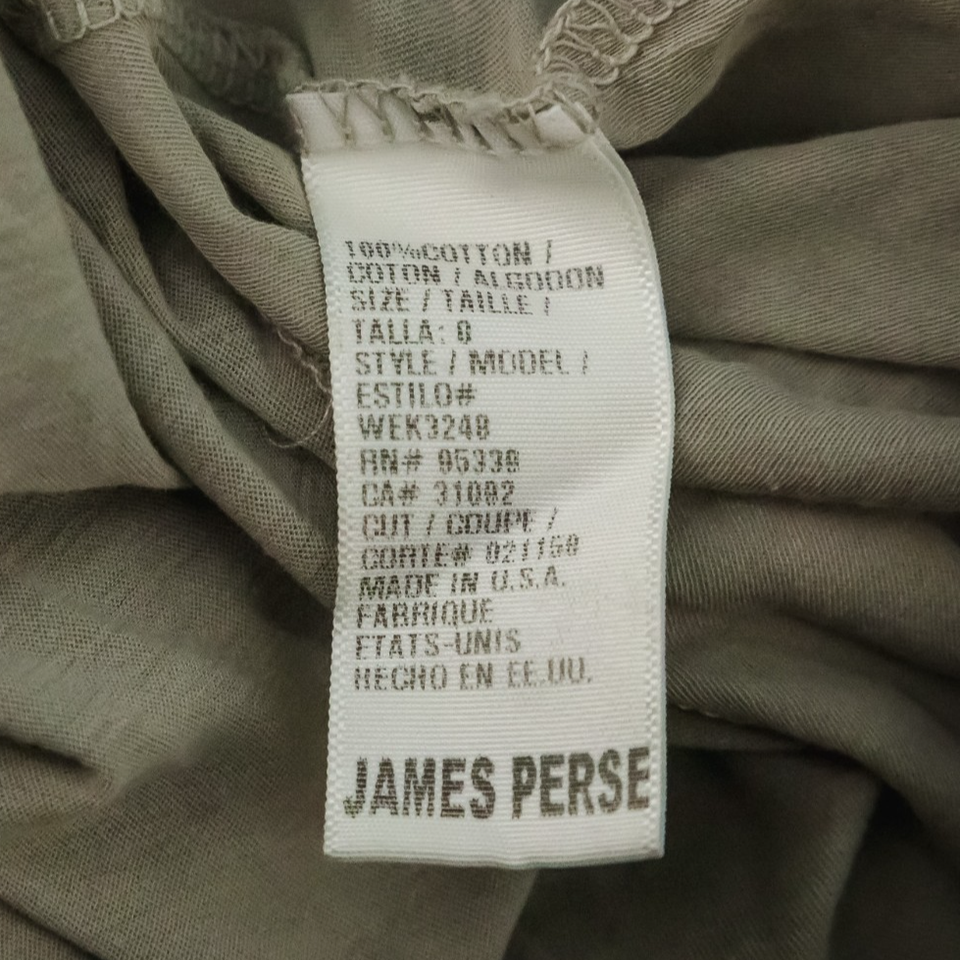Standard James Perse 0 Size XS Tan Estilo Crew Neck Cross Wrap Back ...