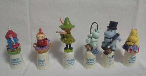 Moomins Tea Time Thimble Figure Full Set of 6 Kaiyodo Miniature ...