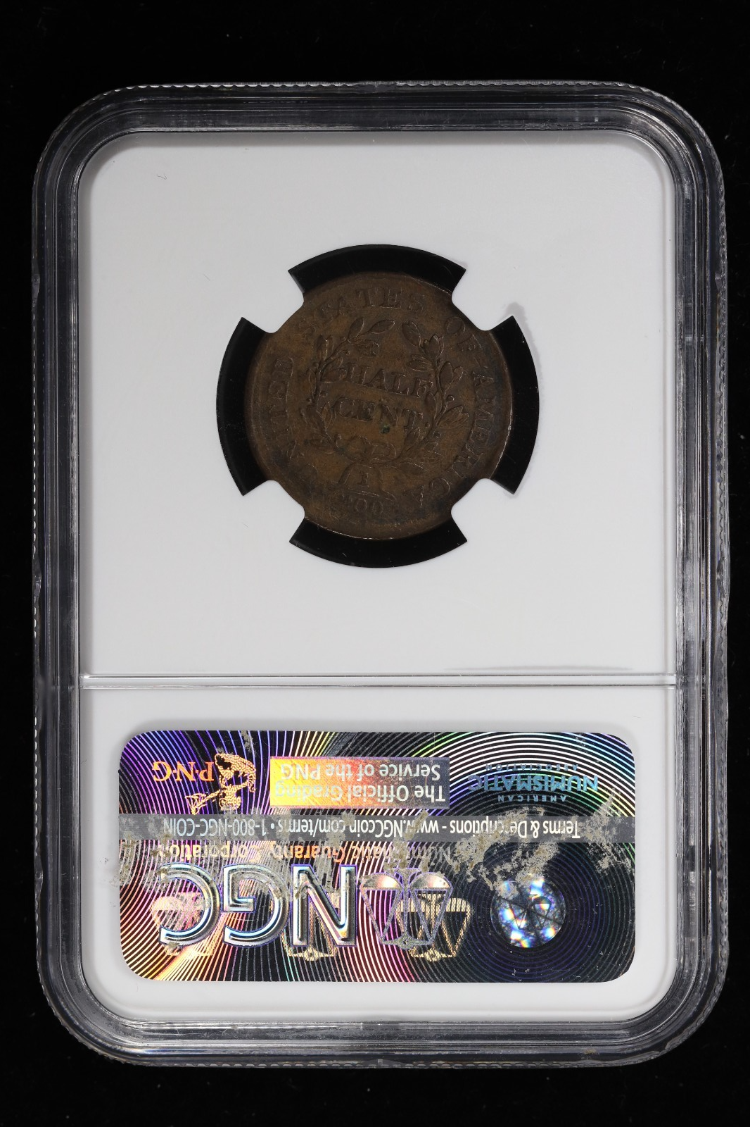 1805 Draped Bust Half Cent NGC F15 BN Stack's W Collection | eBay